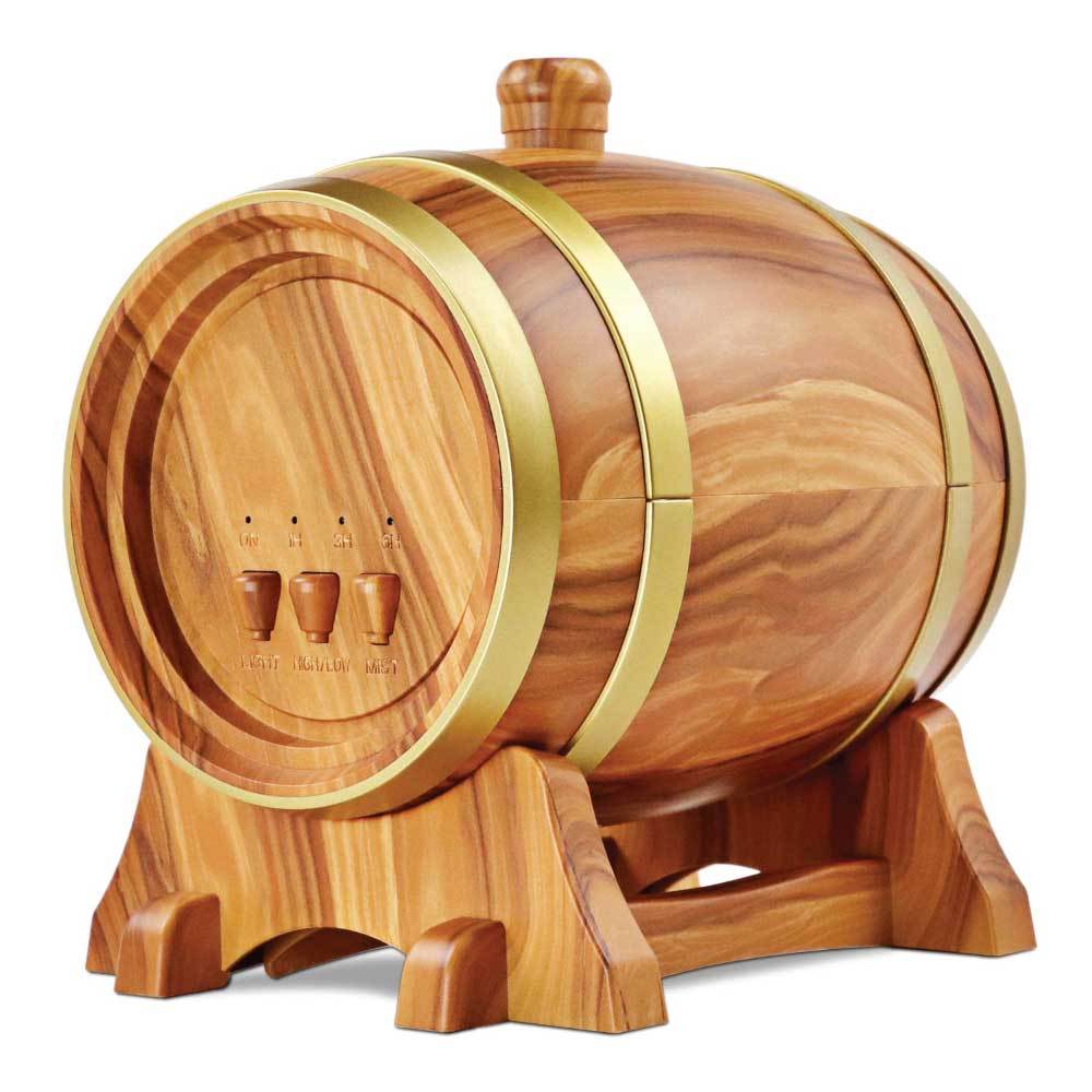 Essential Oil Aroma Diffuser - 350ml Barrel Wood Ultrasonic Air Mist H – Tristar Online