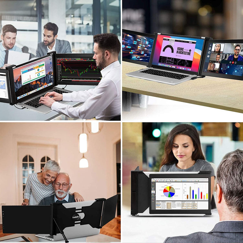 10.1 inches Trifold Portable Monitor 1080P IPS FHD Monitor Screen ...